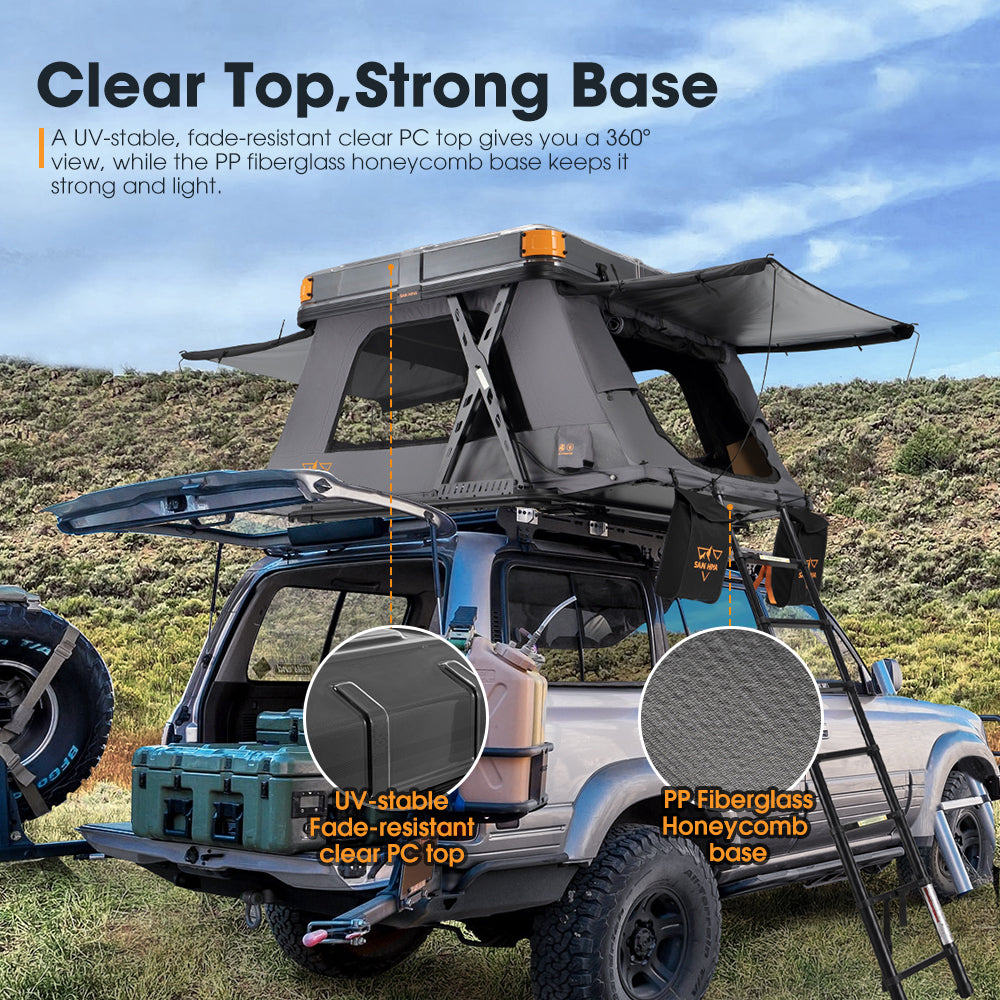 San Hima Kosci E-rise Electric Rooftop Tent Hardshell Automatic Campin ...