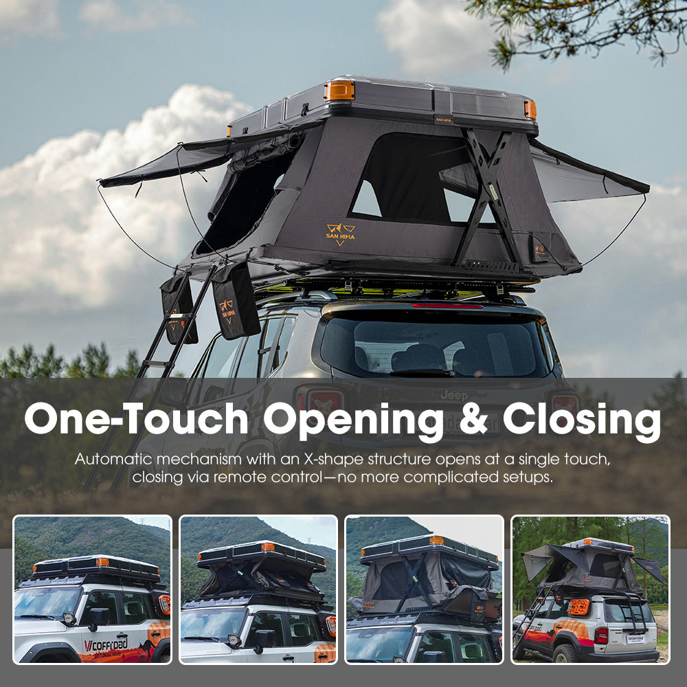 San Hima Kosci E-rise Electric Rooftop Tent Hardshell Automatic Campin ...